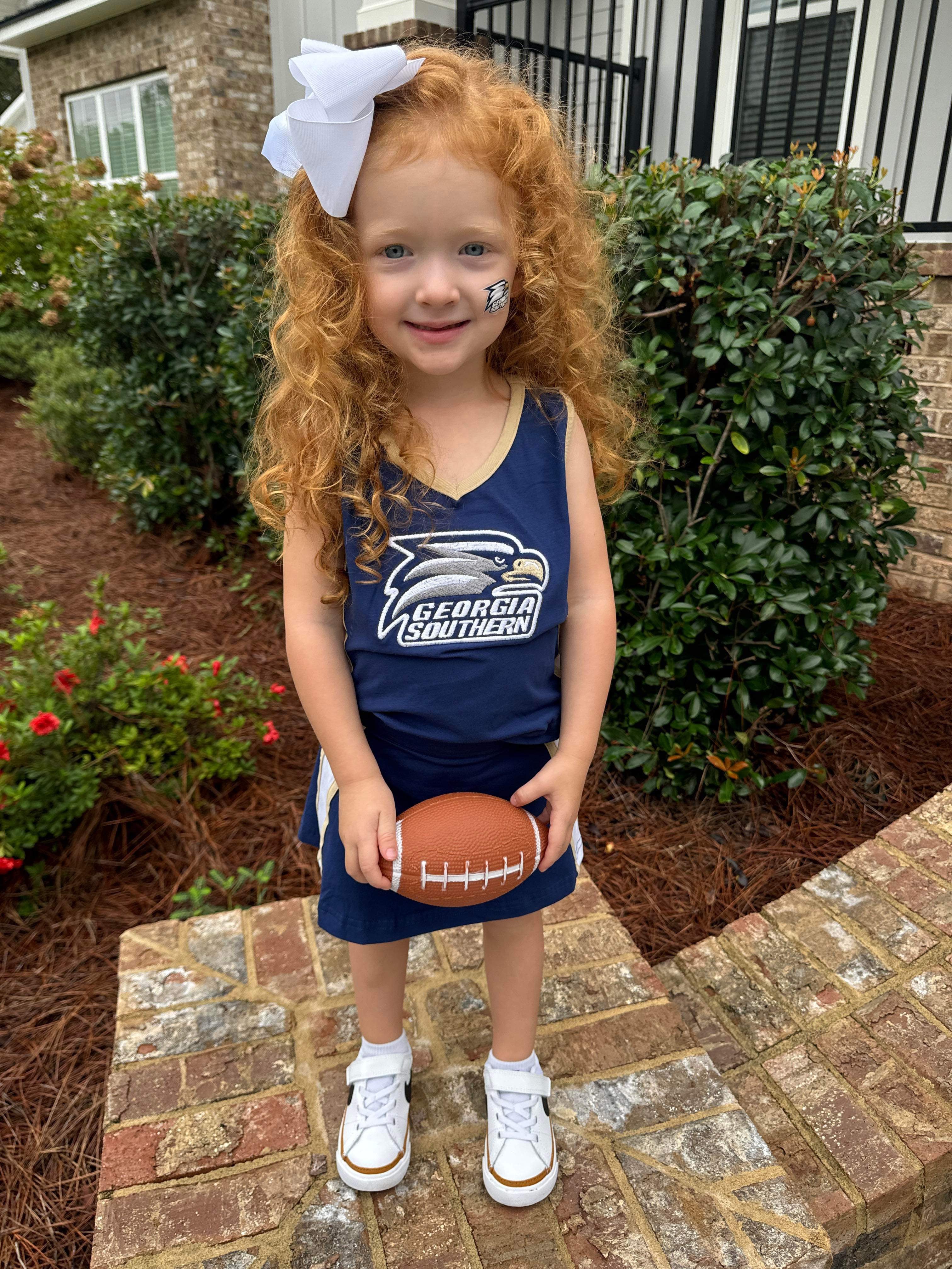 Officially Licensed GEORGIA SOUTHERN Cheer Uniform – Because Kids LLC